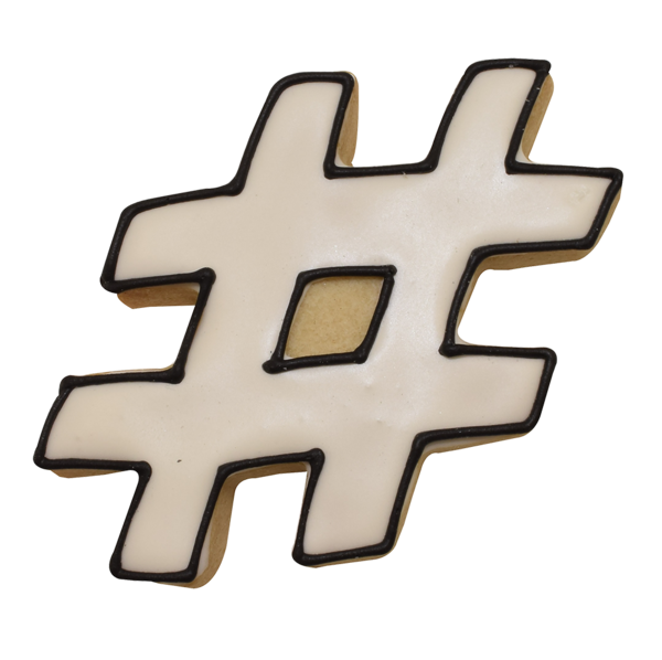 R&M HASHTAG COOKIE CUTTER 10CM - NAVY