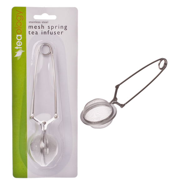 TEAOLOGY STAINLESS STEEL MESH SPRING TEA INFUSER 4.5CM DIA.