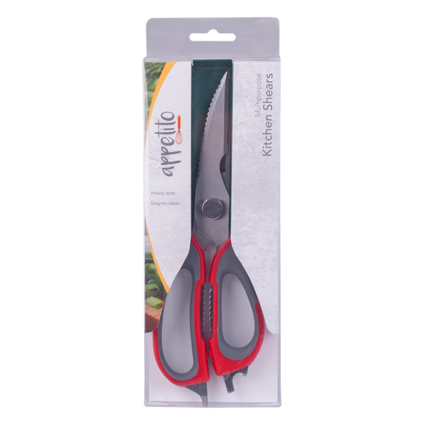 APPETITO KITCHEN SHEARS - RED/GREY