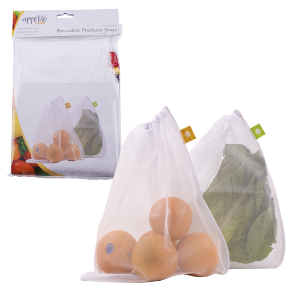 APPETITO MESH PRODUCE BAGS SET 5
