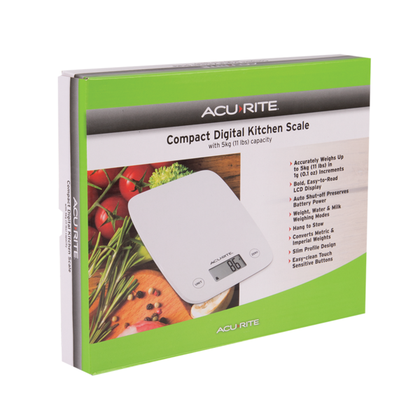 ACURITE COMPACT DIGITAL SCALE 1G/5KG