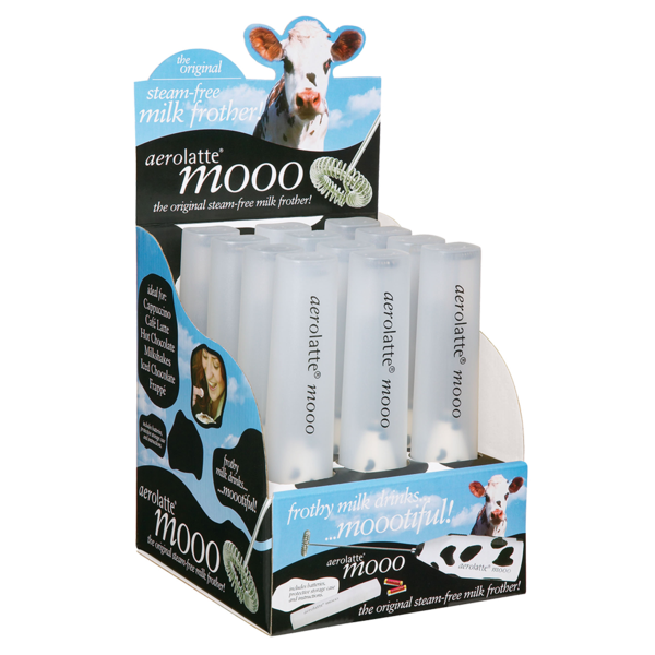 AEROLATTE "MOOO" MILK FROTHER W/ CASE (CDU 12) - COW PRINT