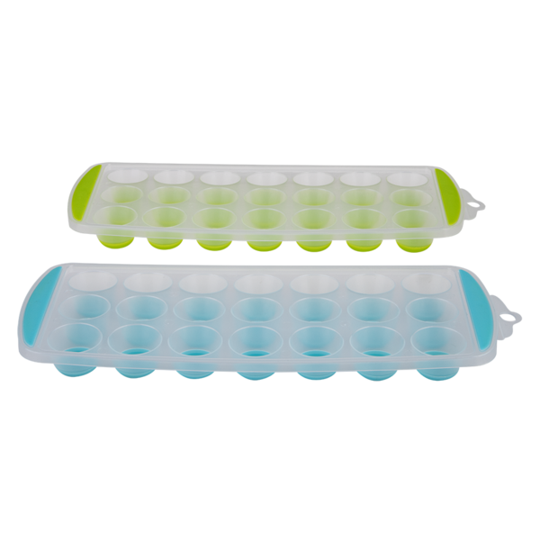 APPETITO EASY RELEASE 21 CUBE ROUND ICE TRAY SET 2 - BLUE/LIME