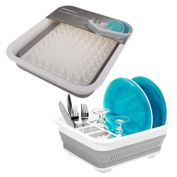 MADESMART SMALL COLLAPSIBLE DISH RACK - WHITE