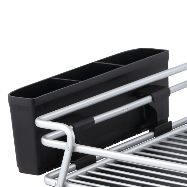 D.LINE "PINNACLE" ALUMINIUM DISH RACK W/ DRAINING BOARD