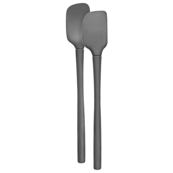 TOVOLO "FLEX-CORE" ALL SILICONE SET 2 MINI SPATULA/SPOONULA - CHARCOAL