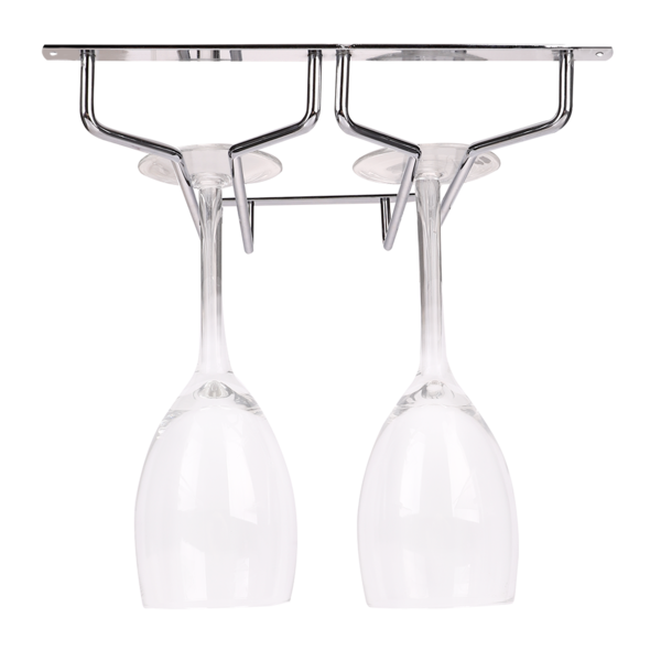 BARTENDER TWIN GLASS STEMWARE RACK 28CM - CHROME