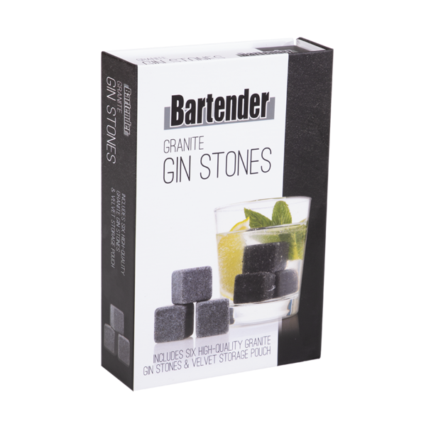 BARTENDER GIN STONES SET 6 W/ BAG
