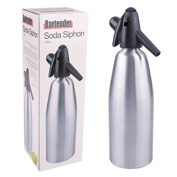 BARTENDER SODA SIPHON 1L - SILVER