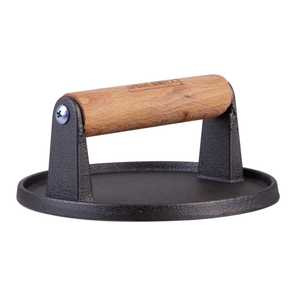URBAN GRILL CAST IRON BURGER PRESS 14.5CM DIA.