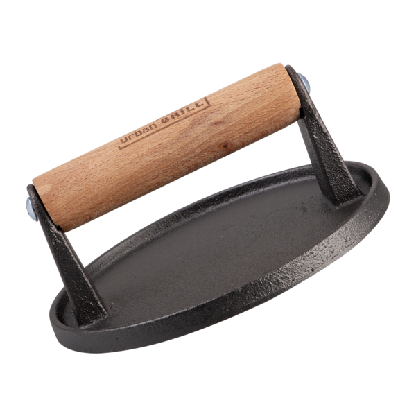 URBAN GRILL CAST IRON BURGER PRESS 14.5CM DIA.