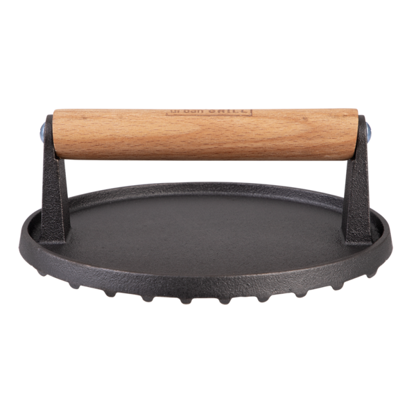 URBAN GRILL CAST IRON GRILL PRESS 17.5CM DIA.