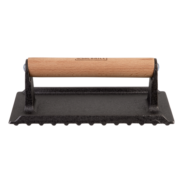 URBAN GRILL CAST IRON RECTANGLE GRILL PRESS 20.5CM X 10.5CM