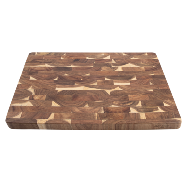 ALFRESCO LANE ACACIA WOOD END GRAIN CUTTING BOARD 50 X 35 X 3CM
