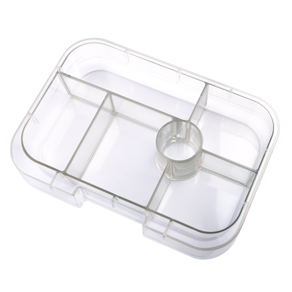 YUMBOX ORIGINAL LUNCH BOX 6 COMPARTMENT TRAY INSERT - CLEAR
