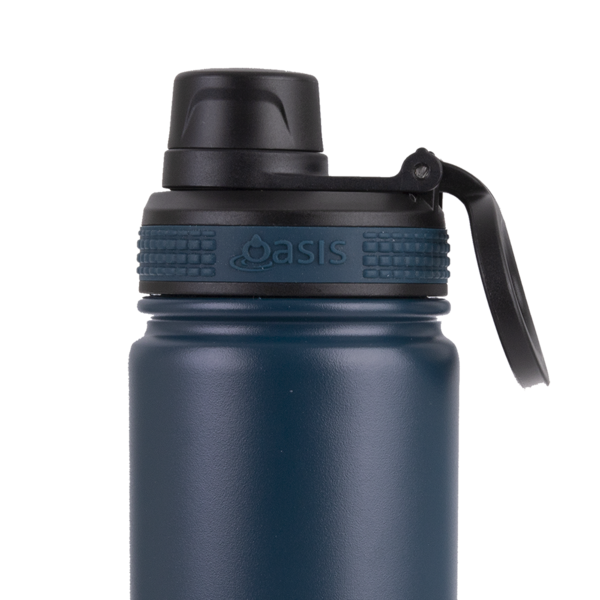 OASIS STAINLESS STEEL DOUBLE WALL INSULATED "CHALLENGER" SPORTS BOTTLE W/ SCREW CAP 550ML