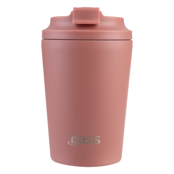 OASIS CERAMIC LINED STAINLESS STEEL DOUBLE WALL INSULATED COFFEE CUP 360ML