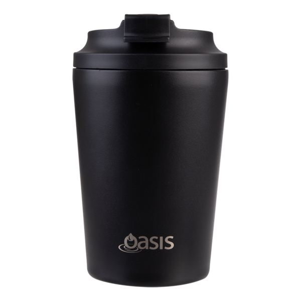 OASIS CERAMIC LINED STAINLESS STEEL DOUBLE WALL INSULATED COFFEE CUP 360ML