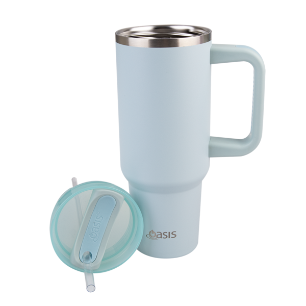 OASIS STAINLESS STEEL DOUBLE WALL INSULATED "COMMUTER" TRAVEL TUMBLER 1.2L