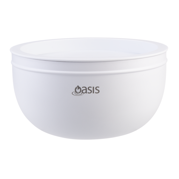 OASIS STAINLESS STEEL DOUBLE WALL SALAD BOWL W/ LID 2.8L