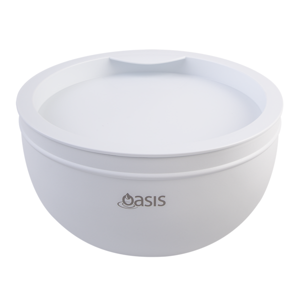 OASIS STAINLESS STEEL DOUBLE WALL SALAD BOWL W/ LID 2.8L