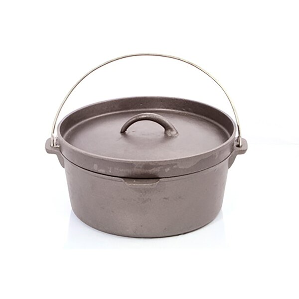 G&S CAST IRON (PRE-SEASONED) CAMP OVEN W/ LIPPED LID 10CM/4.5QT