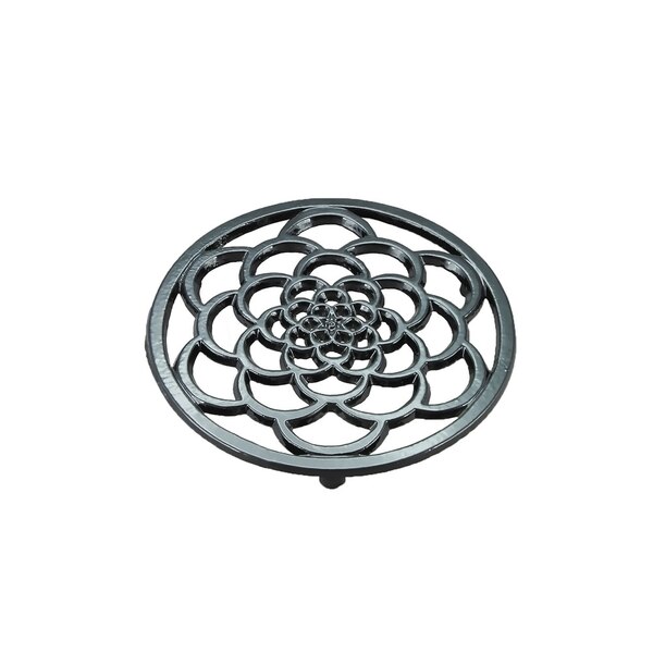 G&S CAST IRON (ENAMELLED) ROUND TRIVET 18CM DIA. - BLACK