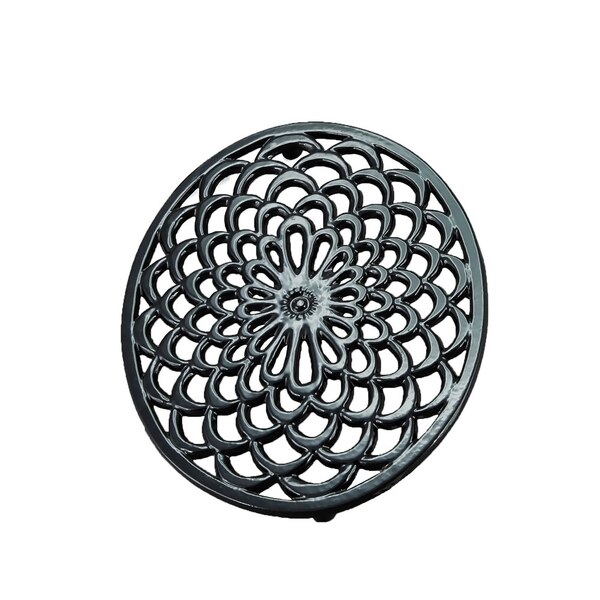 G&S CAST IRON (ENAMELLED) OVAL TRIVET 25 X 20CM - BLACK