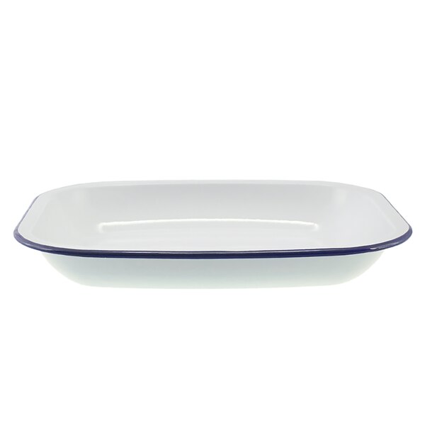 FALCON MINI ROASTER 26CM - WHITE/BLUE RIM