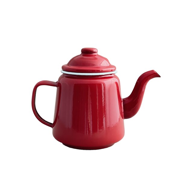 FALCON TEAPOT 12CM/950ML - RED/WHITE (DELUXE 2-TONE)