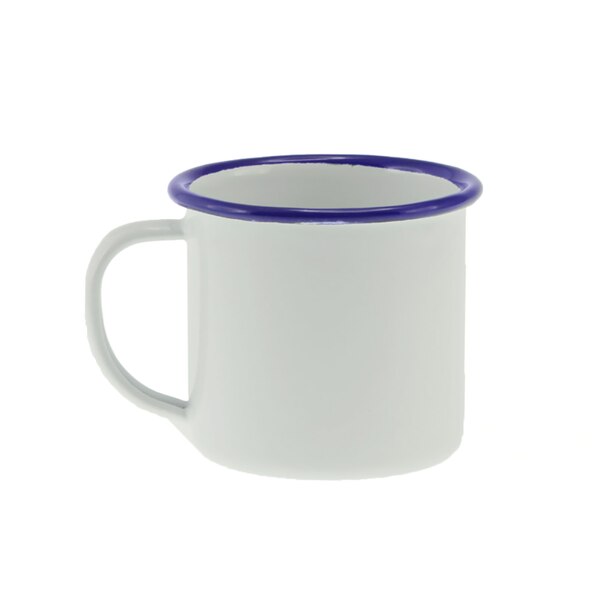 FALCON ESPRESSO MUG 6CM/125ML - WHITE/BLUE RIM
