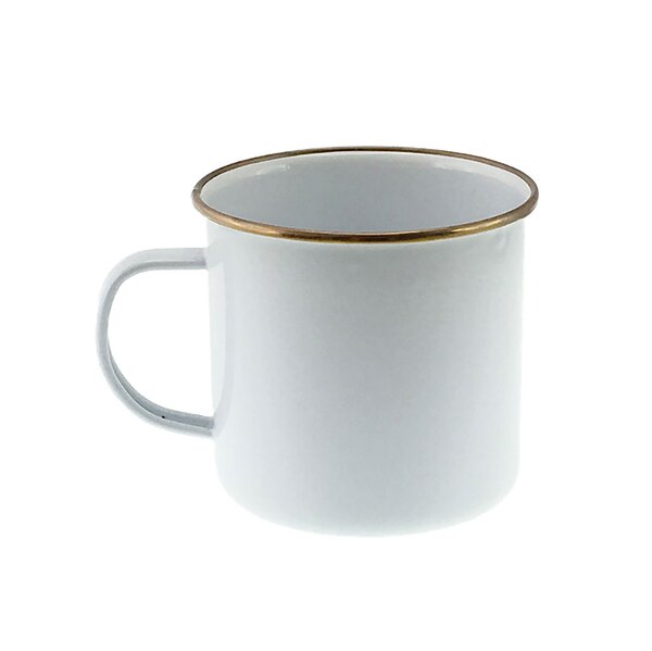 FALCON MUG 8CM/350ML - WHITE/COPPER RIM